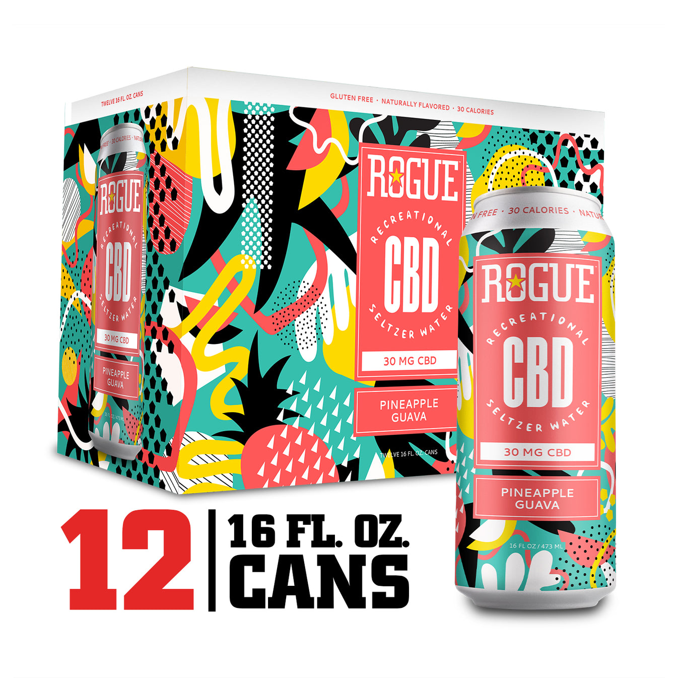 Pineapple Guava CBD Seltzer 12-pack – Rogue Ales and Spirits